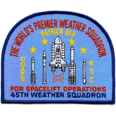 SP-265 NASA 45th Weather Squadron Patrick Air Force Base Florida Patch | NASA Patches | Popular ...