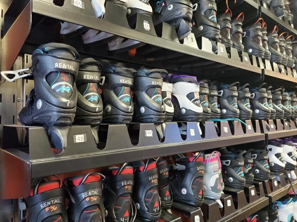 Ice Skate Storage system for storing multiple Ice Skates