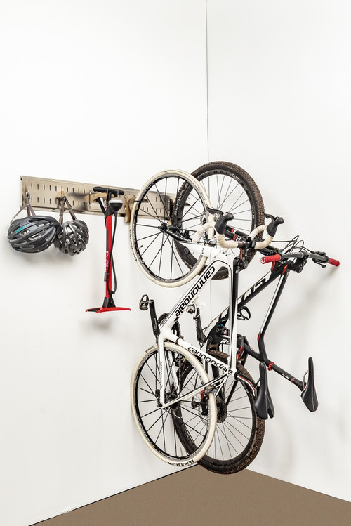 2 bike system for storing bicycles and gear