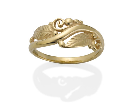 Leaf Filigree Ring | David Virtue Jewelry