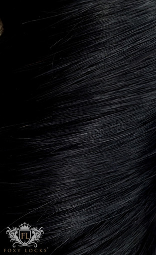 Jet Black - Seamless Clip In Remy Human Hair Extensions | Foxy Locks