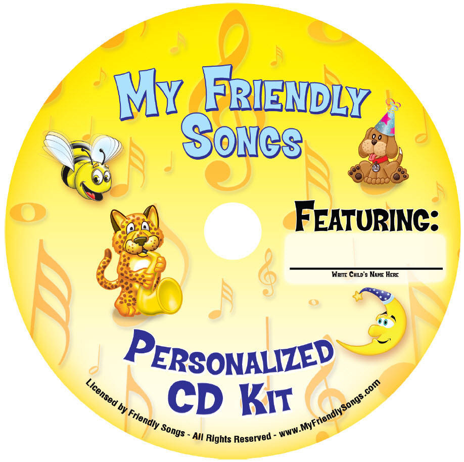My Friendly Songs Personalized Music CD Kit for Kids - Personalized ...