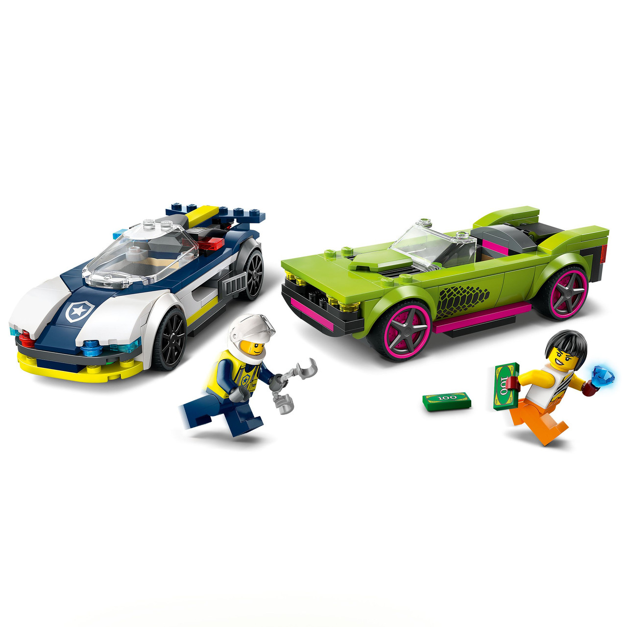 City Police Car and Muscle Car Chase Building Set 60415 | Magic Madhouse