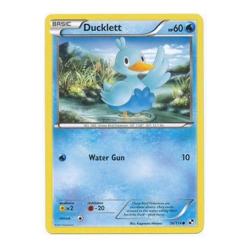 Black & White 36/114 Ducklett | Magic Madhouse