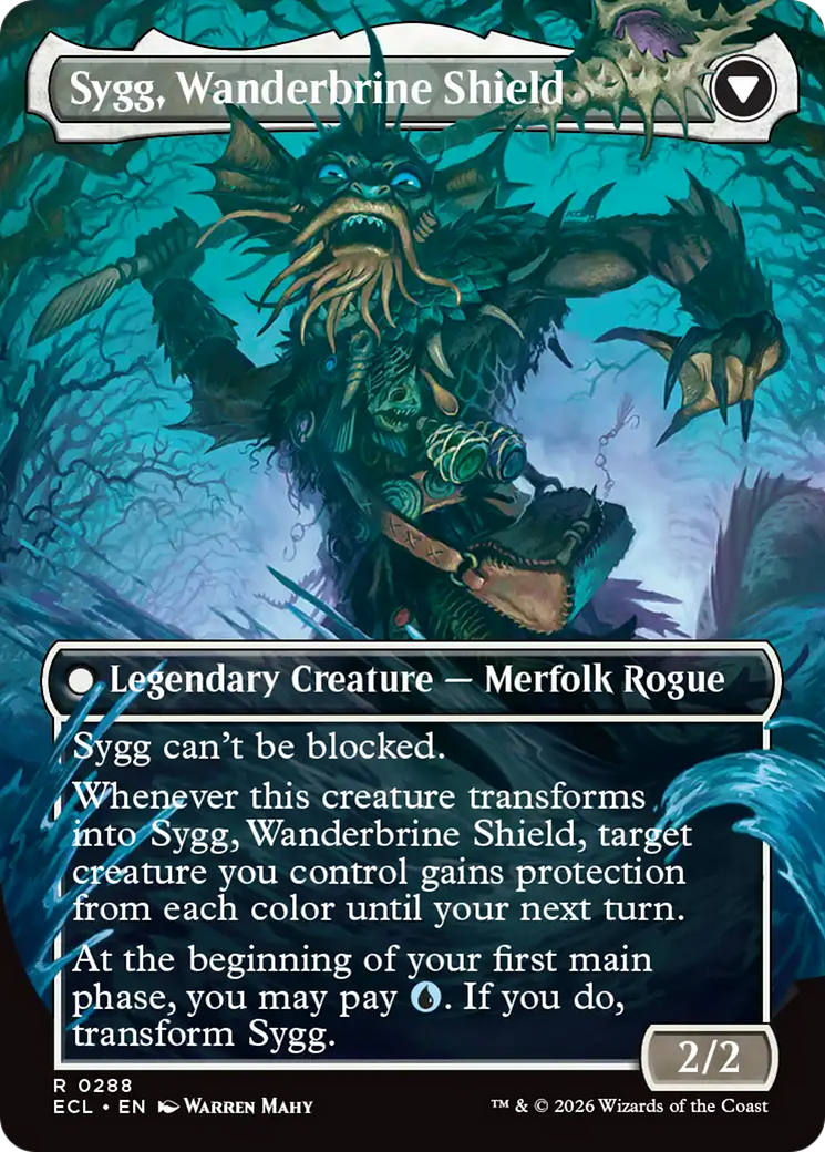 Sygg, Wanderwine Wisdom // Sygg, Wanderbrine Shield (Borderless Art ...