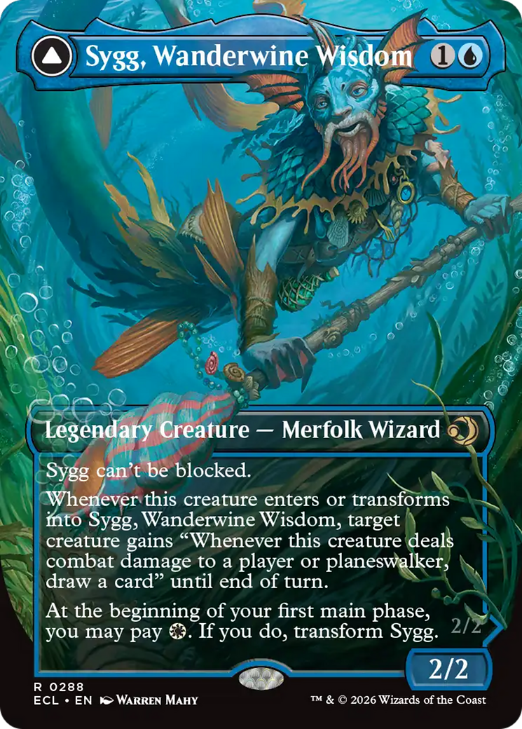 Sygg, Wanderwine Wisdom // Sygg, Wanderbrine Shield (Borderless Art ...