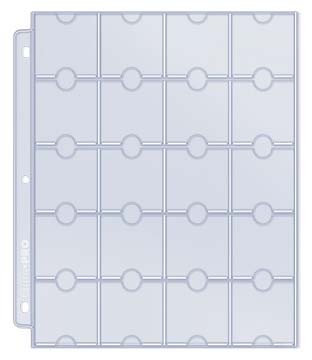 20-Pocket Platinum Page for Coins and Tokens (10) | Magic Madhouse