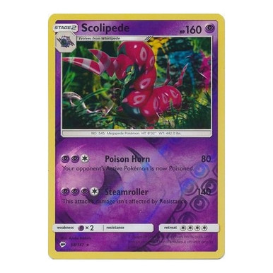 SM Burning Shadows 058/147 Scolipede (Reverse Holo) | Magic Madhouse