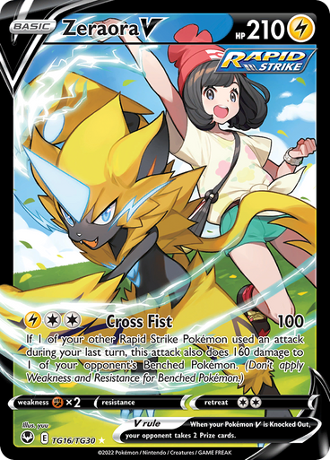 SWSH Silver Tempest TG16/TG30 Zeraora V (Full Art) | Magic Madhouse