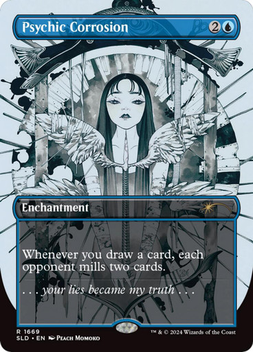 Psychic Corrosion (Borderless Art) (Secret Lair - Peach Momoko) | Magic ...