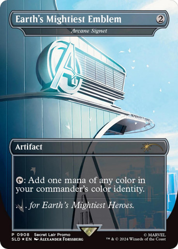 Arcane Signet [Earth's Mightiest Emblem] (Borderless Foil) (Secret Lair ...
