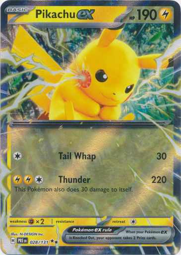 SV Prismatic Evolutions 028/131 Pikachu ex (Half Art) | Magic Madhouse