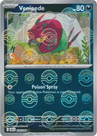 SV Black Bolt 054/086 Venipede (POKE BALL Reverse Holo) | Magic Madhouse