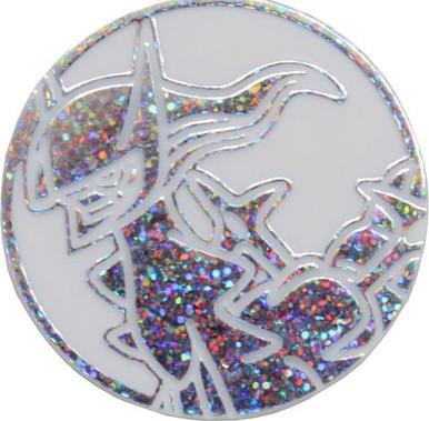 White and Silver Sparkle Arceus Coin | Magic Madhouse
