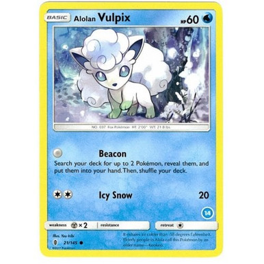 SM Guardians Rising 21/145 Alolan Vulpix (Trainer Kit Alolan Ninetales ...