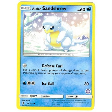 SM Guardians Rising 19/145 Alolan Sandshrew (Trainer Kit Alolan ...