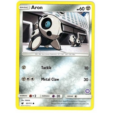 SM Crimson Invasion 65/111 Aron (Trainer Kit Alolan Sandslash #18 ...