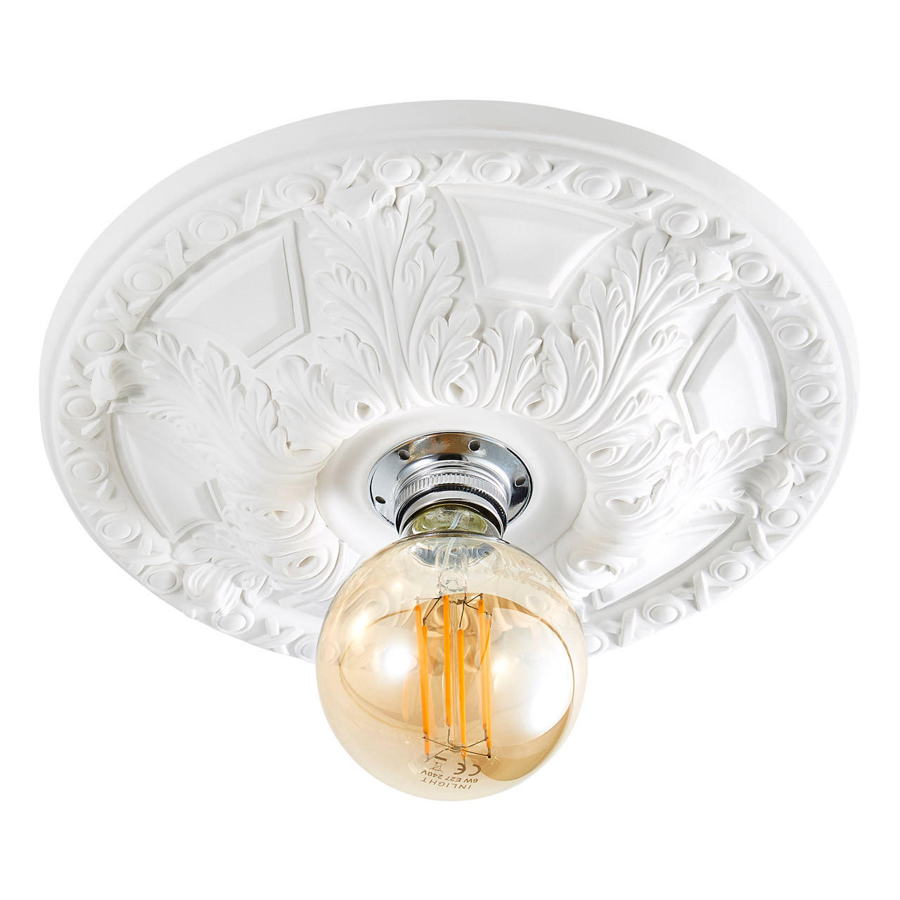 Inlight 550mm Lucena Paintable Ceiling Mount White | Lightbulbs Direct