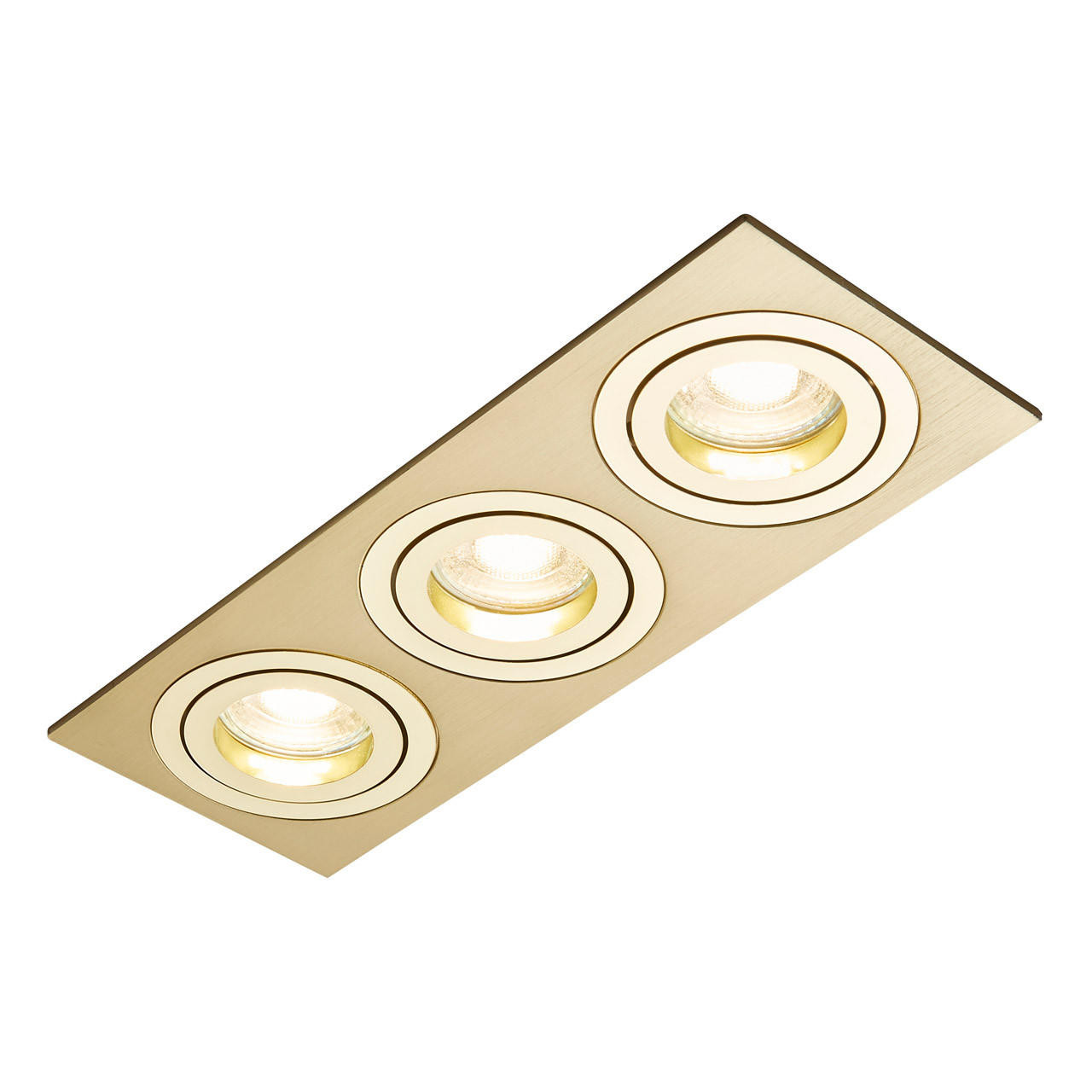 Inlight Pasto Triple Adjustable Downlight Polished Brass | Lightbulbs ...