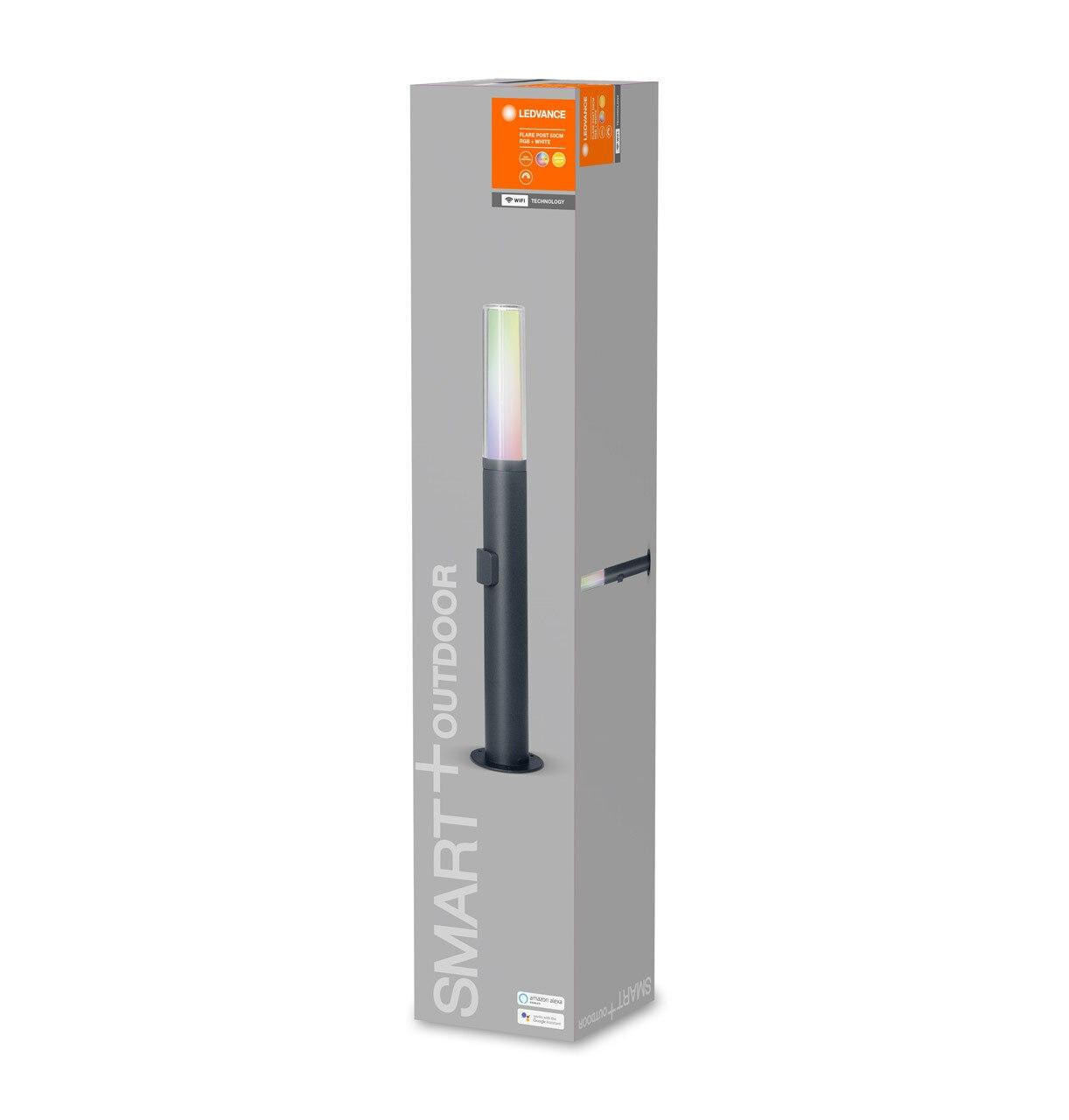 Ledvance 7.5W SMART+ WIFI FLARE 60cm Post Light Warm White + Multi ...