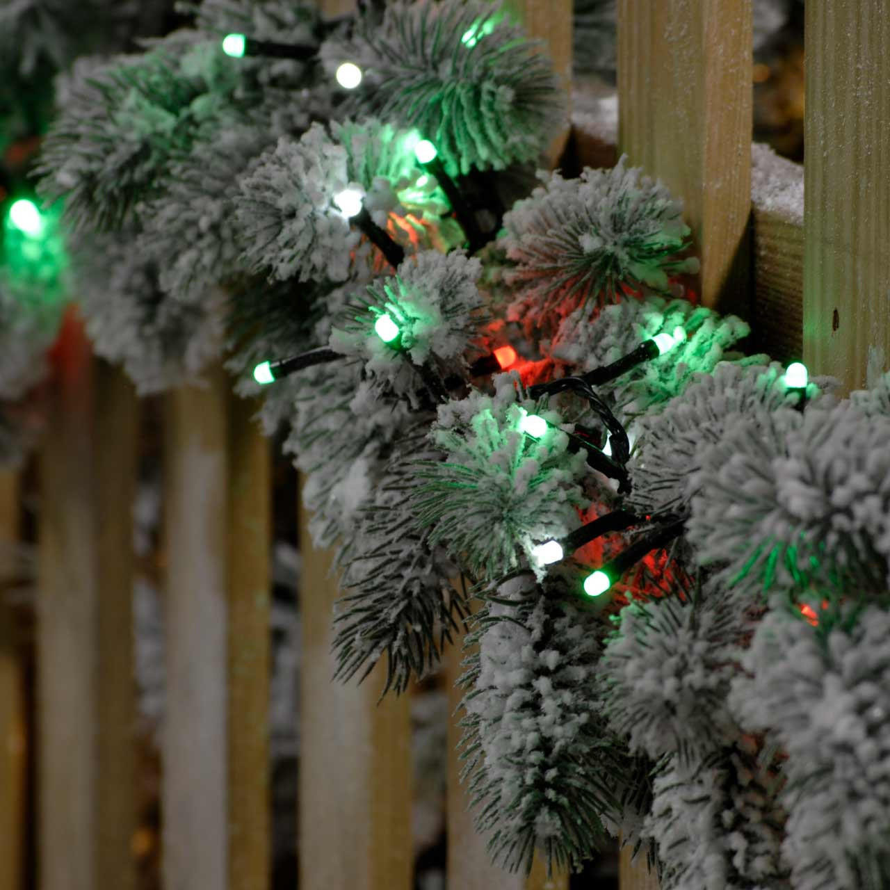 Festive 12.9m Indoor & Outdoor Glow-Worm String Lights 520 Jolly Holly ...