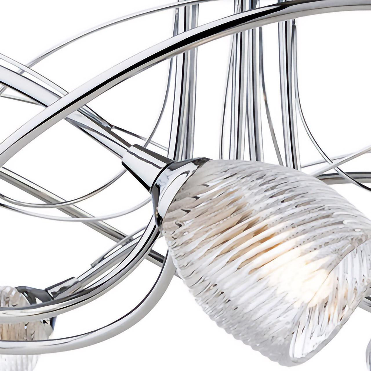 Firstlight Henley 5-Light Flush Ceiling Light Clear Decorative in ...