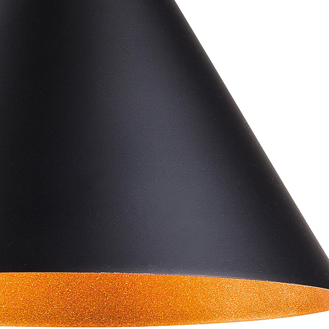 Firstlight Everest 22cm Pendant Light in Black and Gold Inner ...