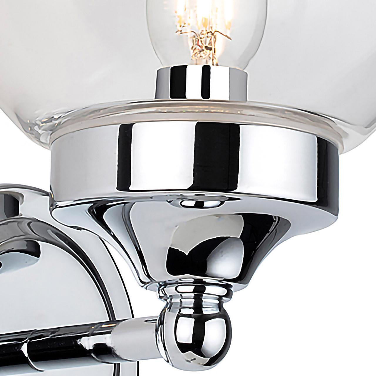 Firstlight Oscar Wall Light Clear in Chrome | Lightbulbs Direct