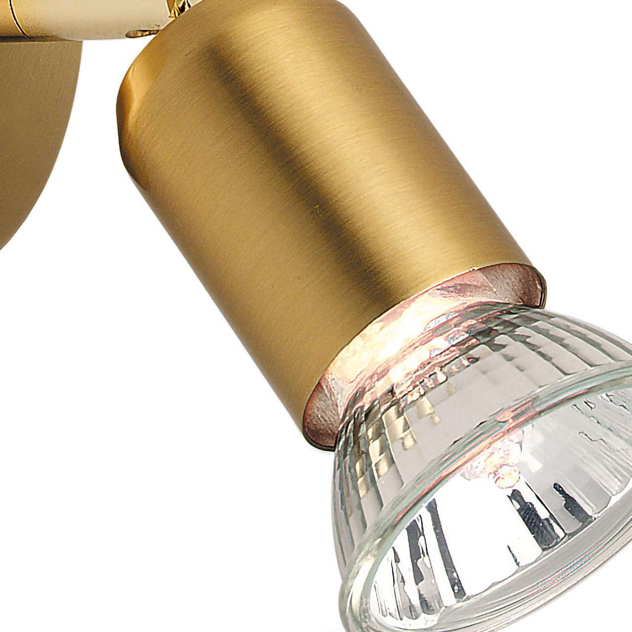 Firstlight Runner Wall Spotlight in Brushed Brass | Lightbulbs Direct