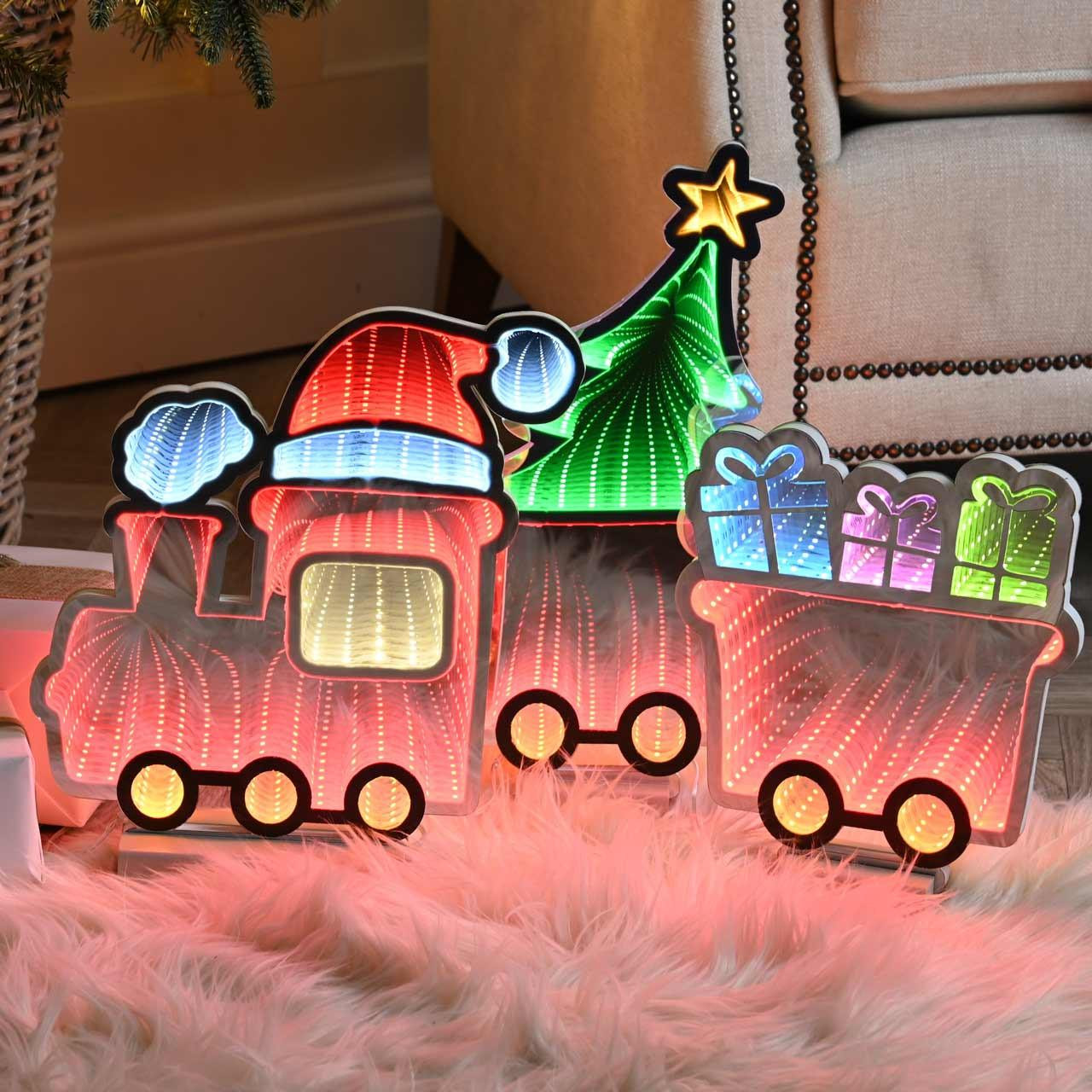 Festive 70cm Train Infinity Light | Lightbulbs Direct