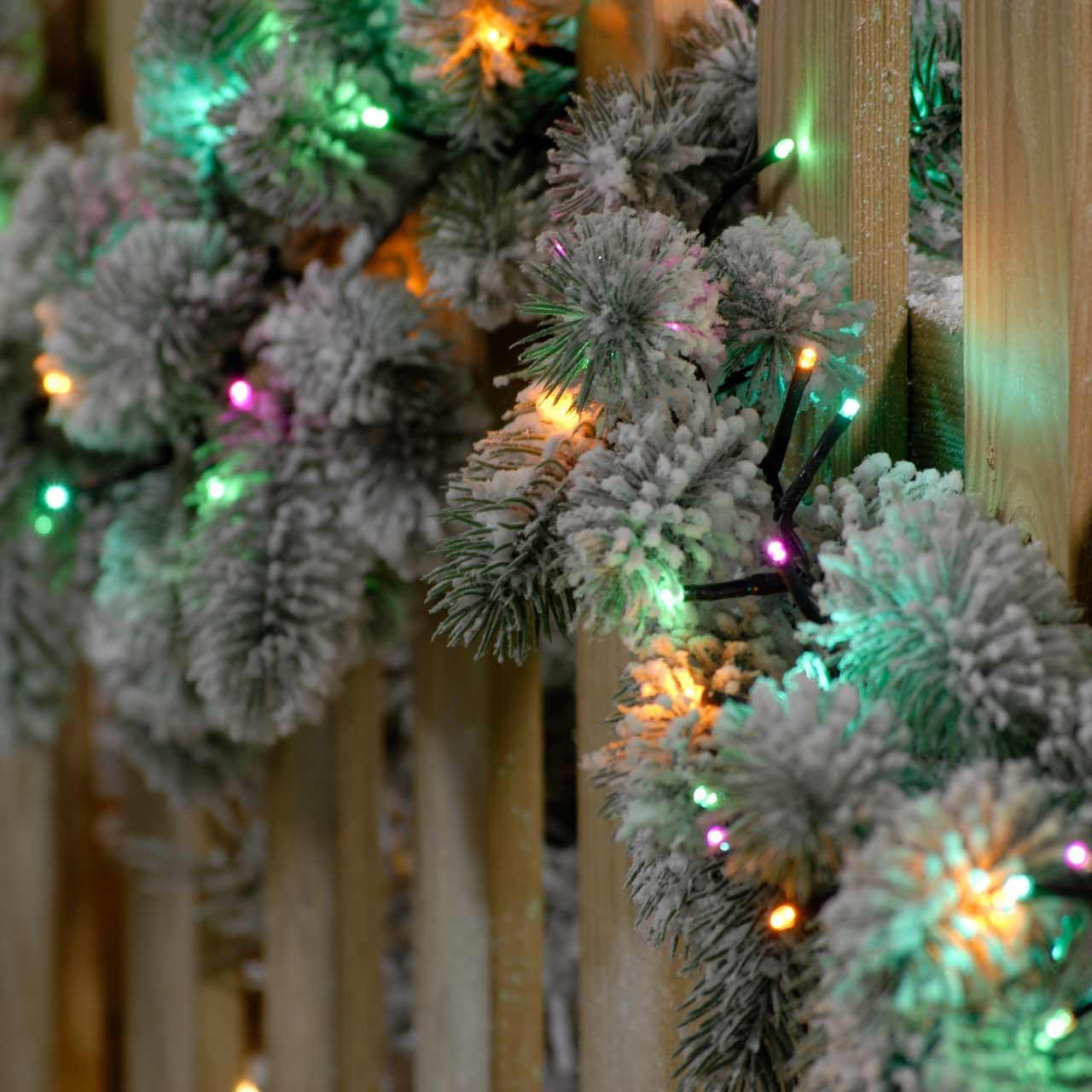 Festive 37.4m Indoor & Outdoor String Lights 1500 Aurora LEDs ...