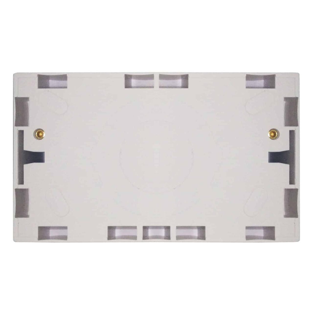 Opus 2-Gang 35mm Back Box in White | Lightbulbs Direct