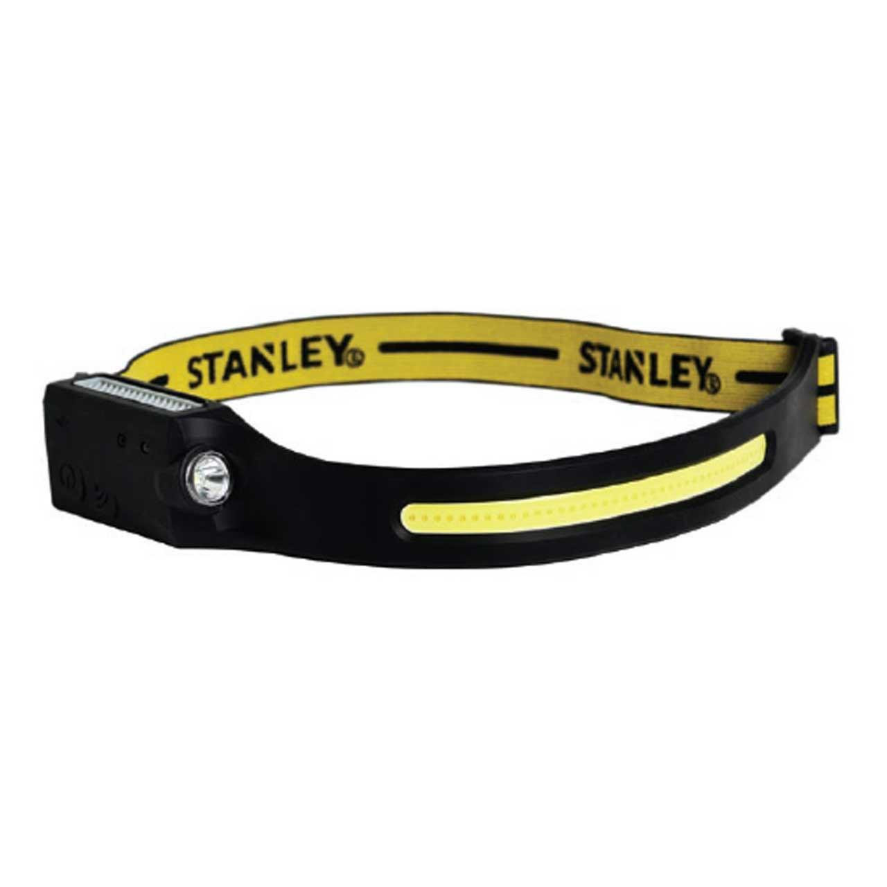 Stanley Rechargeable LED Head Torch in Black & Yellow | Lightbulbs Direct