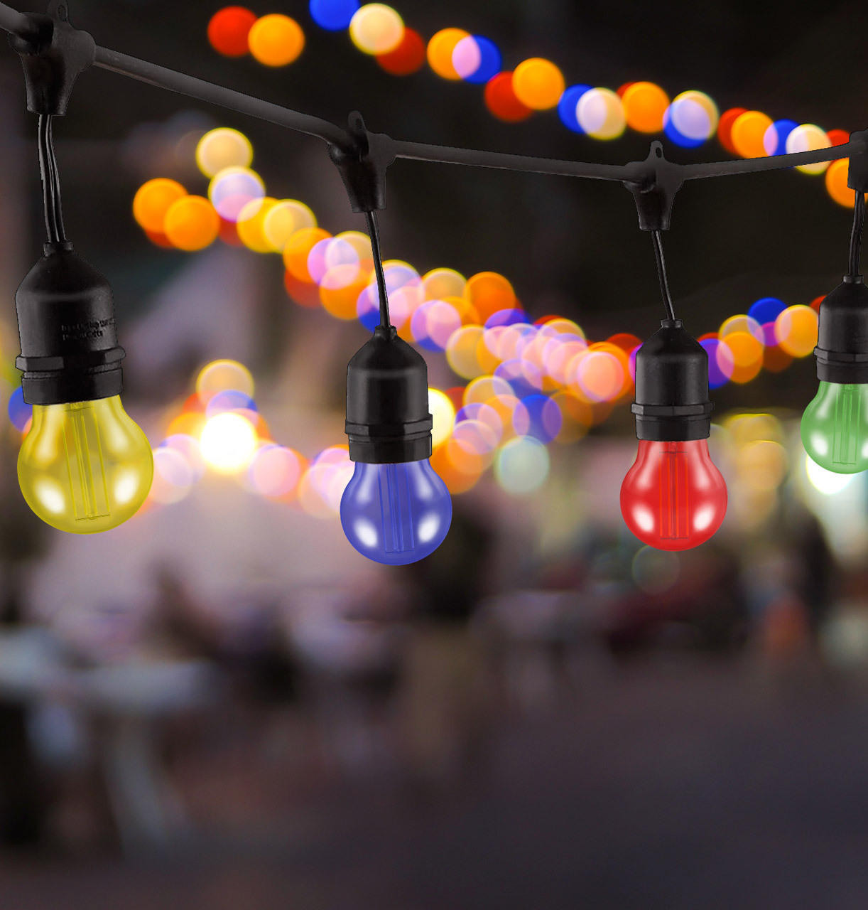 Lyyt LED 5 Metre Festoon Light Waterproof Multi-Coloured 10 Lights ...