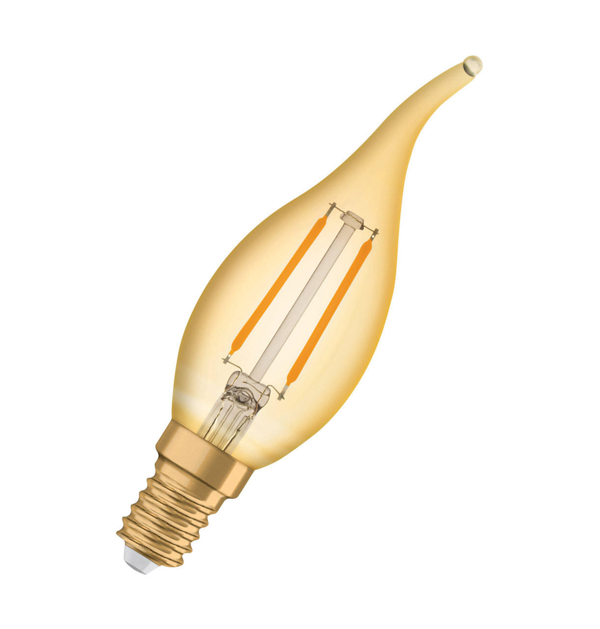 Osram LED Filament Candle 4W E14 2400K Gold | Lightbulbs Direct