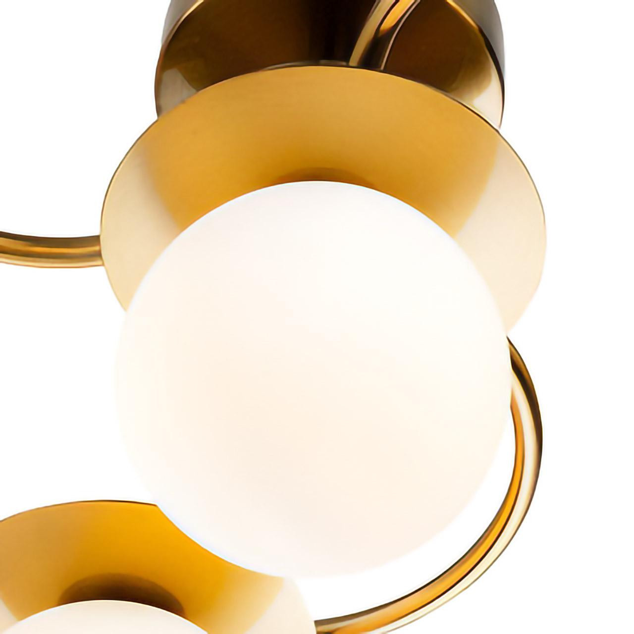 Firstlight Jules 4-Light Semi-Flush Ceiling Light Opal in Brushed Brass ...