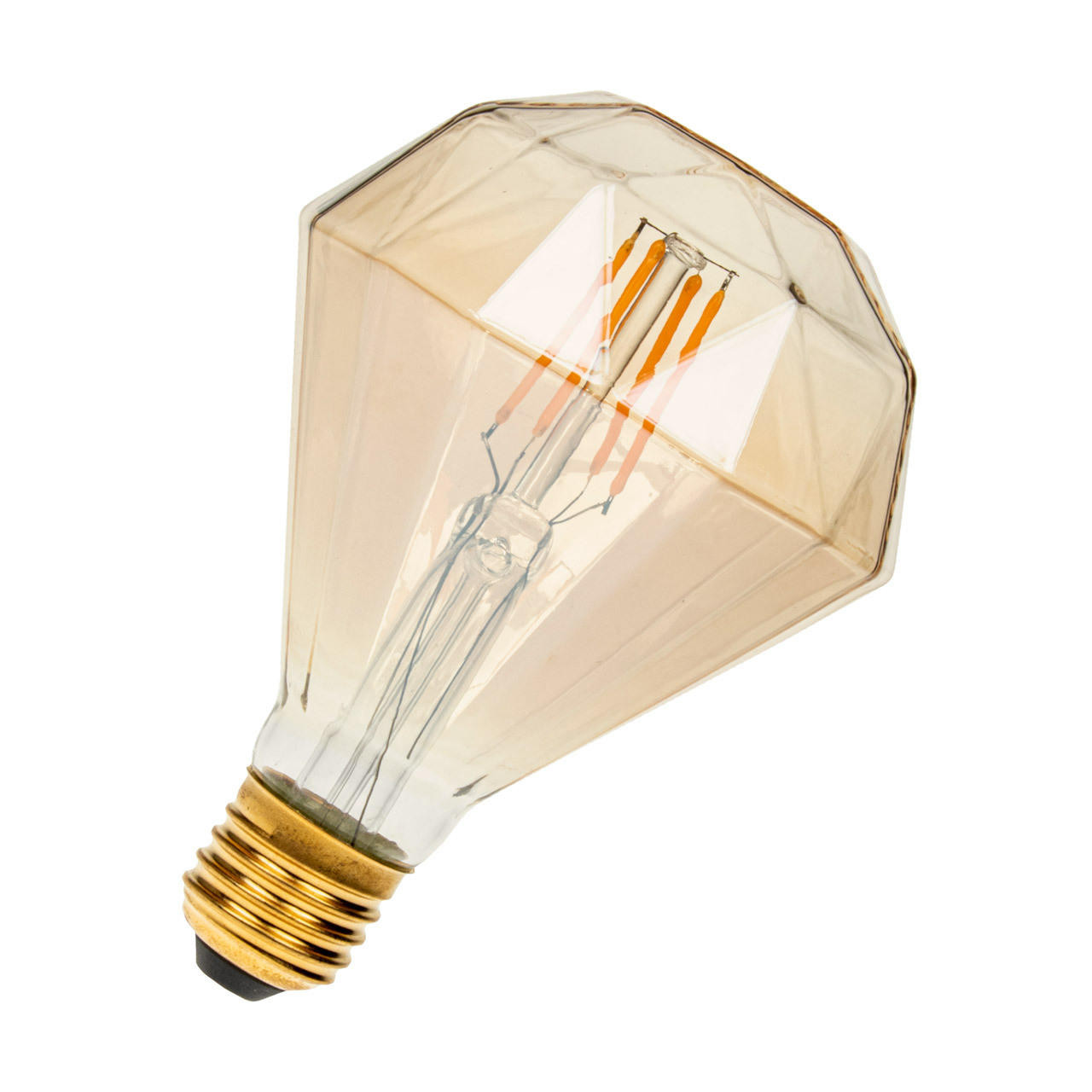 Prolite LED G125 Globe 6W E27 Dim 2200K Crackle | Lightbulbs Direct