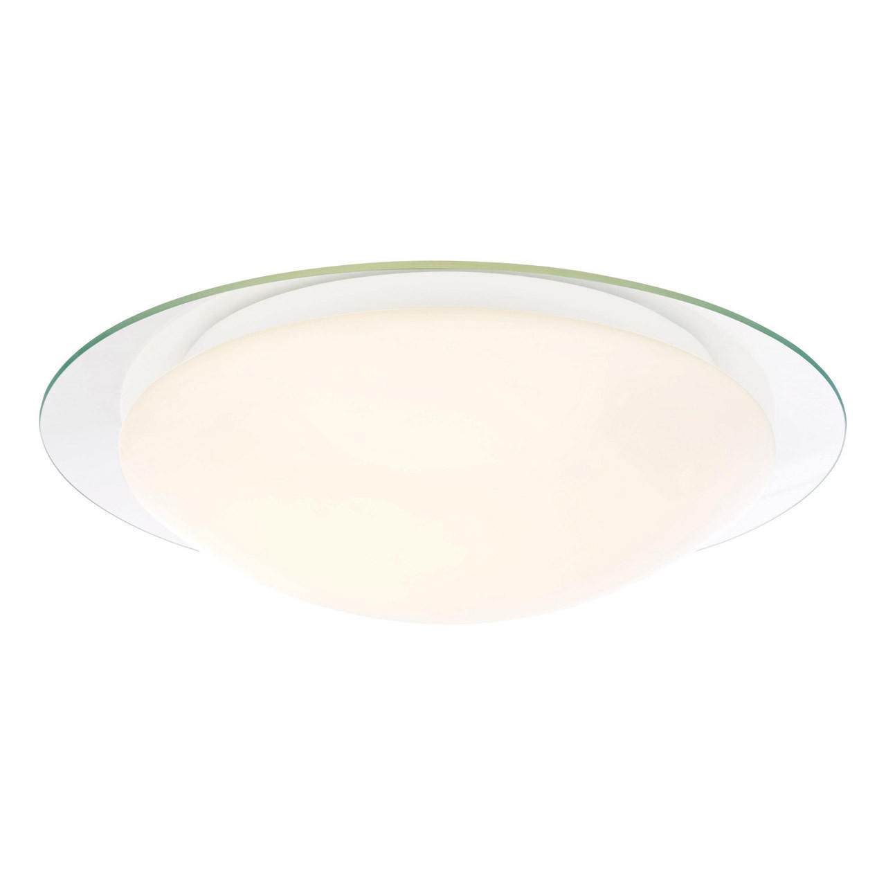 Spa Carina Flush Ceiling Light Chrome/Frosted | Lightbulbs Direct