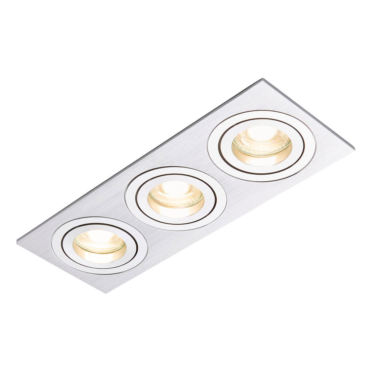 Inlight Pasto Triple Adjustable Downlight Polished Silver | Lightbulbs ...