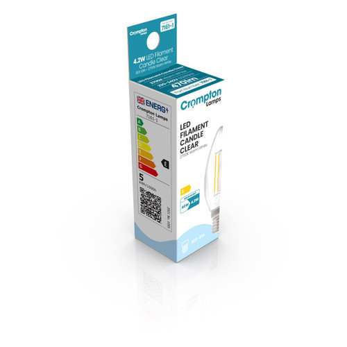 Crompton LED Candle E14 4.2W 40W Eqv Dim 2700K | Lightbulbs Direct