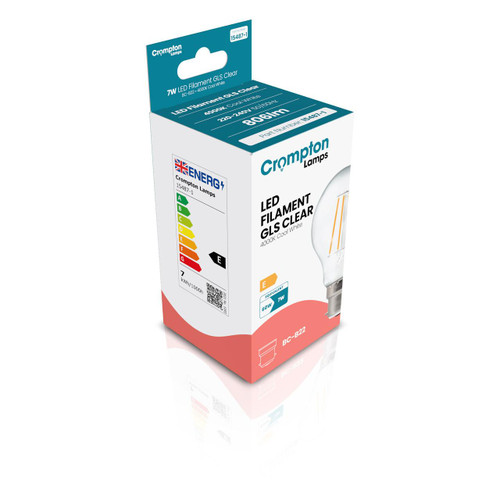 Crompton LED GLS B22 7W 60W Eqv Dim 4000K 10 Pack | Lightbulbs Direct