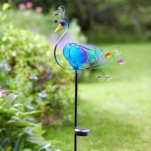 Smart Solar LED Peacock Stake Light | Lightbulbs Direct
