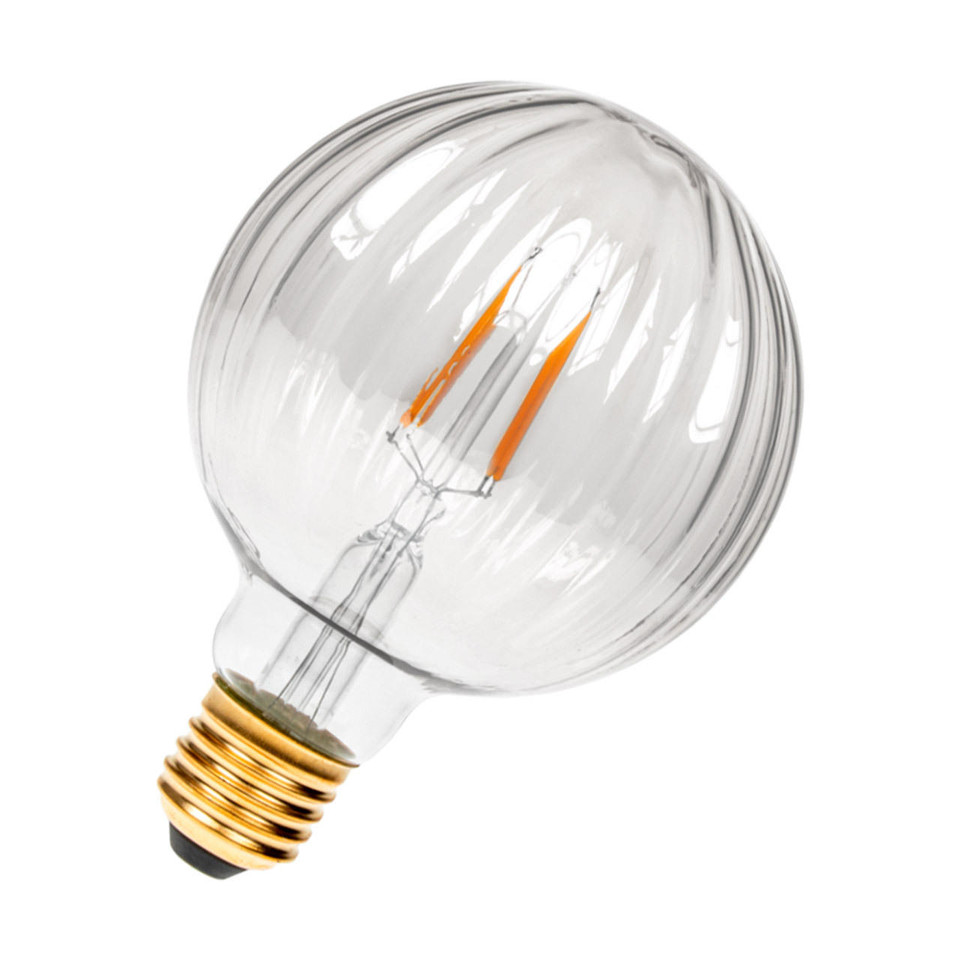 Prolite LED G125 Globe 6W E27 Dim 2200K Crackle | Lightbulbs Direct