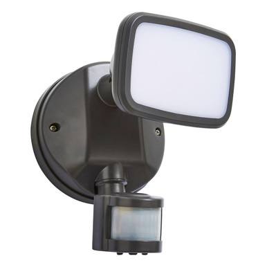 Zink LYNN LED PIR Security 10W 4000K Dark Grey | Lightbulbs Direct