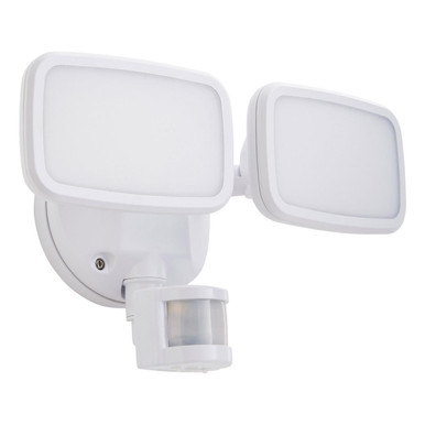 Zink LYNN LED PIR Twin Security 20W 4000K in White | Lightbulbs Direct