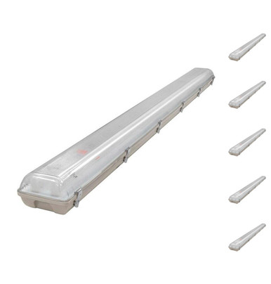 Phoebe LED 6ft Twin IP65 Fitting Manto (LED T8 Ready) Non-Corrosive (5 ...