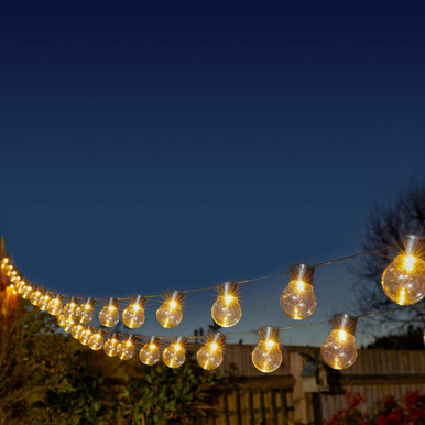SuperBright LED GloBulb String Light (Set of 40 Lights) Warm White ...