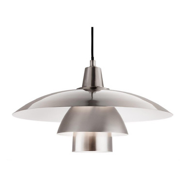 Firstlight Olsen 40cm Pendant Light in Brushed Steel | Lightbulbs Direct