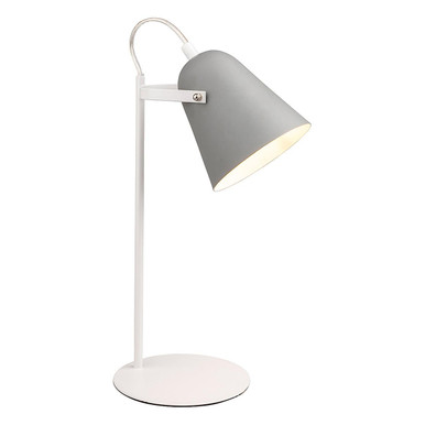 Firstlight Bella Modern Style Desk Lamp with On/Off Switch Grey | Lightbulbs Direct