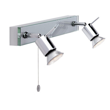 Firstlight Aqua 2-Light Wall Spotlight with On/Off Pull Cord in ...